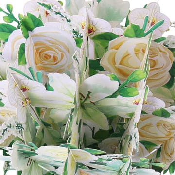 White Flowers Box Card Pop up Card Flower Bouquet Card for Easter ...